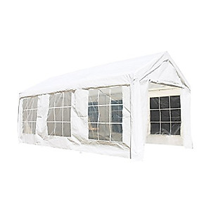 ALEKO Sidewalls for CP1020 Outdoor Event Carport Garage Canopy Shelter Tent - 10 x 20 x 8.5 Feet - White