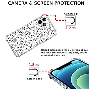 Rambulgkt Cute White Ghosts Case Compatible with iPhone 13 Pro Max, Halloween Ghosts Case for iPhone 13 Pro Max, Cool Cute TPU Bumper Phone Case Cover