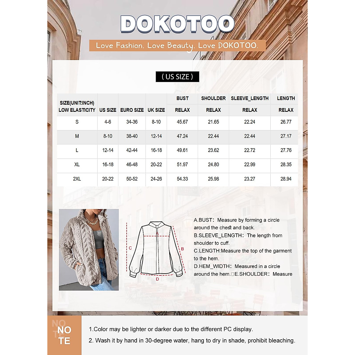 Dokotoo Women Fleece Winter Jackets Zip Up Casual Teddy Bear Long Sleeves Tops Side Pockets Oversized Short Coats Baggy Outerwears,Gray XX-Large