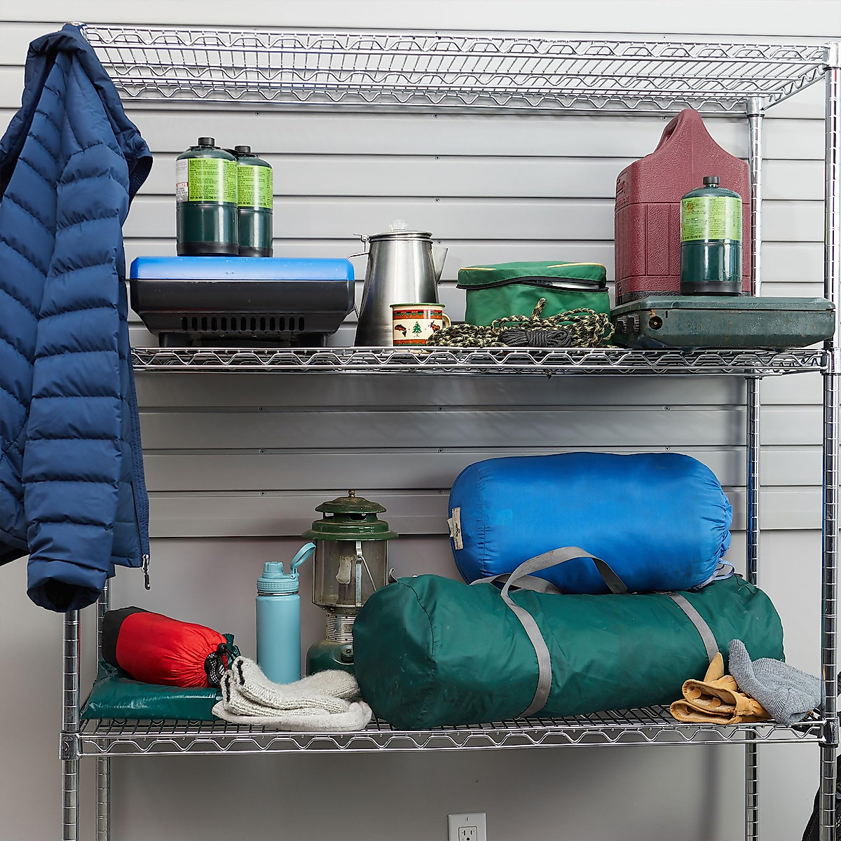 Rubbermaid ActionPacker Lockable Storage Box, 35 Gal, Grey and Black, Outdoor, Industrial, Rugged