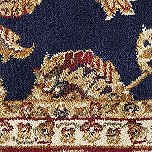 Sariya Transitional Oriental Navy Rectangle Area Rug, 8' x 10'