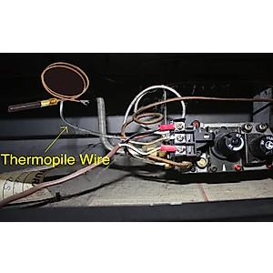 MENSI Propane Natural Gas Fireplaces, Deep Fryer, Frying Furnace Pilot Burner Assembly Replacement Parts 750 Millivolt Thermopile Generators (24" Glass Fiber Wire)