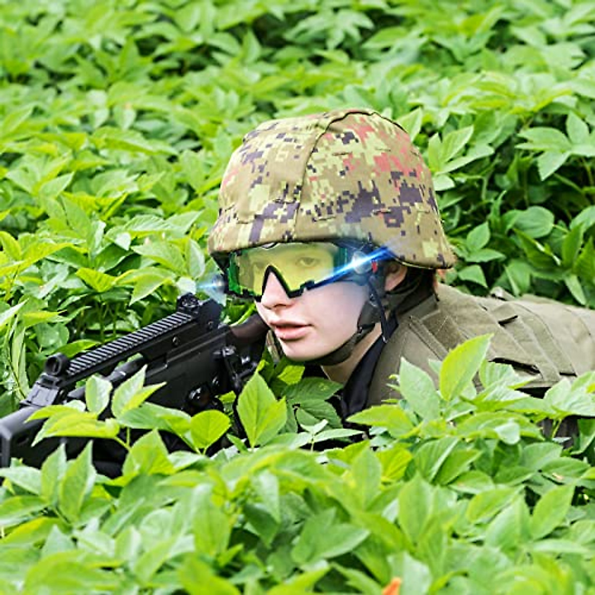 LEIFIDE 2 Pair Night Vision Goggles Night Mission Goggles Kids Camping Gear Gadgets for Kids Hunting Gear Light up Goggles for Kids Boys Girls Role Play Costume Party Gift