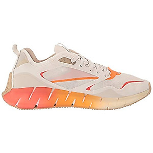 Reebok Women's Zig Kinetica Horizon Cross Trainer, Alabaster/Utility Beige/Carotene, 9