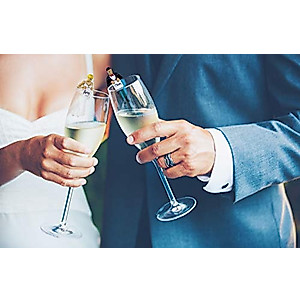 Drinking Buddies Happy Couple Themed Reuseable Glass Drink Markers, Bride & Groom