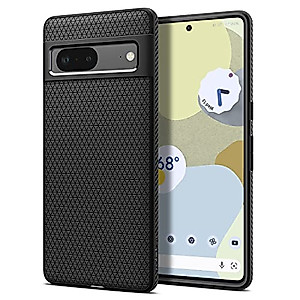 Spigen Liquid Air Pixel 7 Case (2022) - Matte Black, Anti-Slip, Geometric Design, Thermoplastic Polyurethane