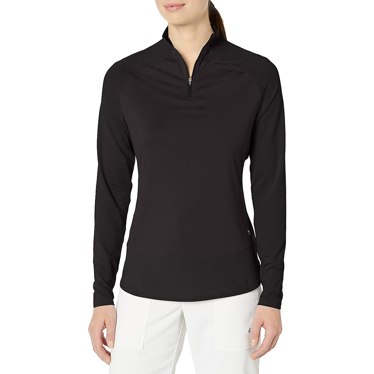 Puma Golf 2020 Women's Mesh 1/4 Zip, Black, x Large