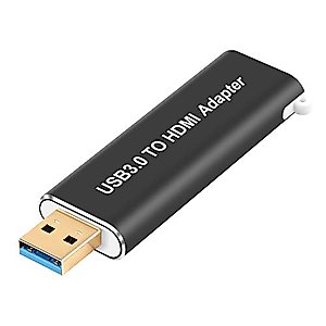 DYSYXD USB to HDMI Adapter USB 3.0 to HDMI for HDTV/Monitors/Projectors 1080P USB 3.0 to HDMI Audio Converter Compatible with Windows 10