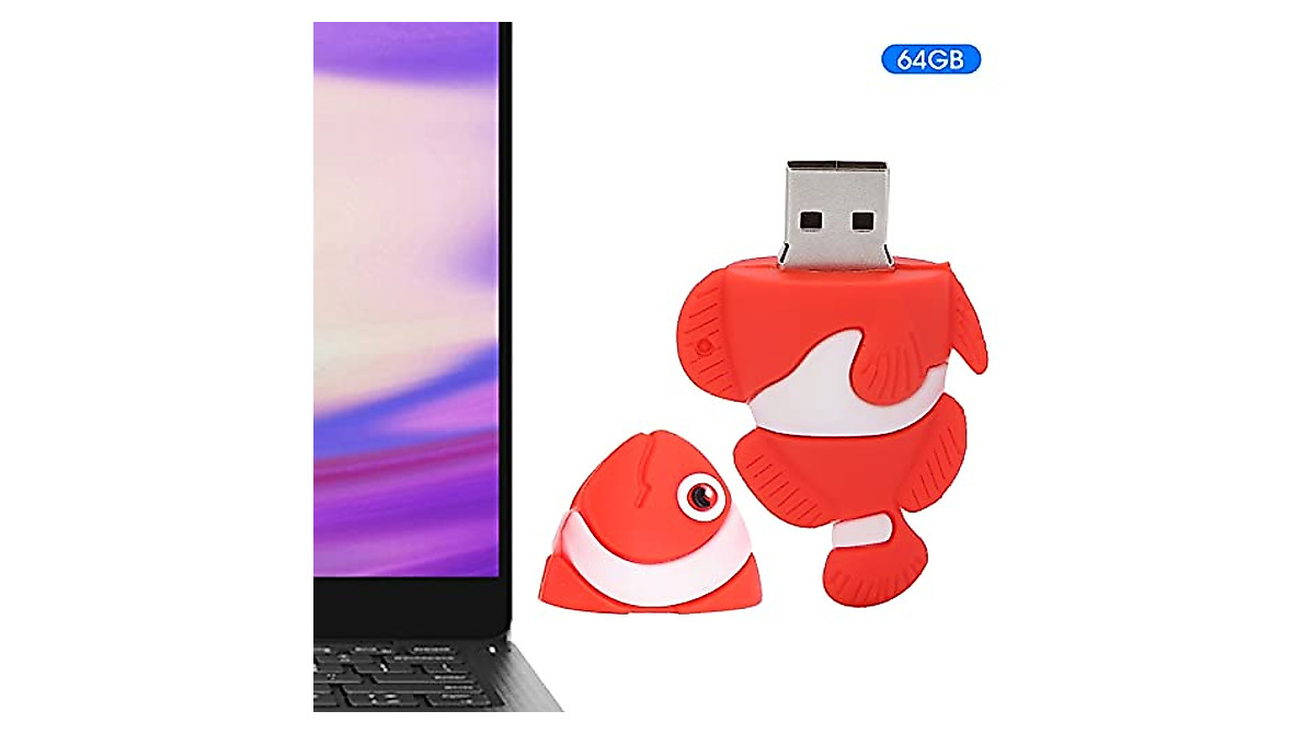 Cute Clownfish USB Flash Drive - 64GB Portable Storage
