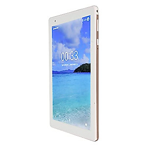 Haofy Call Tablet, 2.4G 5G WiFi 8.1 Inch Tablet 4GB RAM 64GB ROM 100-240V Gold for Reading for Android 10 (US Plug)