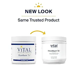 Vital Nutrients Heartburn Tx | Supplement Helps Decrease Occasional Heartburn and Indigestion | with Glycine, Glutamine and Licorice Root | Vegetarian | Gluten, Dairy and Soy Free | 50 Servings