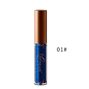 12 Colors Glitter Diamond Eyeliner Liquid Shining Metallic Eyeliner Eye Makeup (Blue#01)