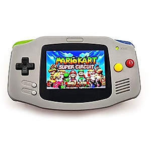 GBA IPS V2 Mod Kit IPS Screen LCD Kits for GBA Backlight LCD Screen 10 Levels Brightness LCD V2 Screen For GBA Console With Light Blue Clear Pre-Cut Shell