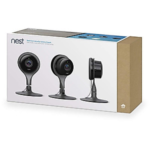 Nest Cam Security Camera 3 Pack Indoor Color: Black Style: Nest Cam Security Camera: 3 Pack, Model: NC1104US… (Renewed)