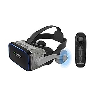 VR Headsets, Virtual Reality 3D Game Movie Goggles for iPhone & Android 4.7-6.1 inch Smartphone Adjustable Headphones VR Glasses with Controller