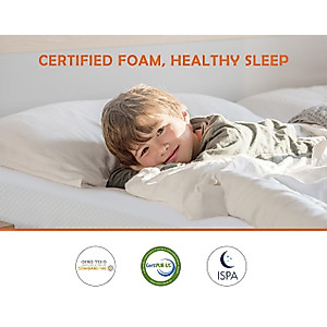 5/6/8/10/12 inch Twin Size Mattress with Cover, Green Tea Cooling Gel Memory Foam Mattress for a Cool Sleep & Pressure Relief, Medium Firm Base Foam Mattresses, Bed in a Box, CertiPUR-US Certified