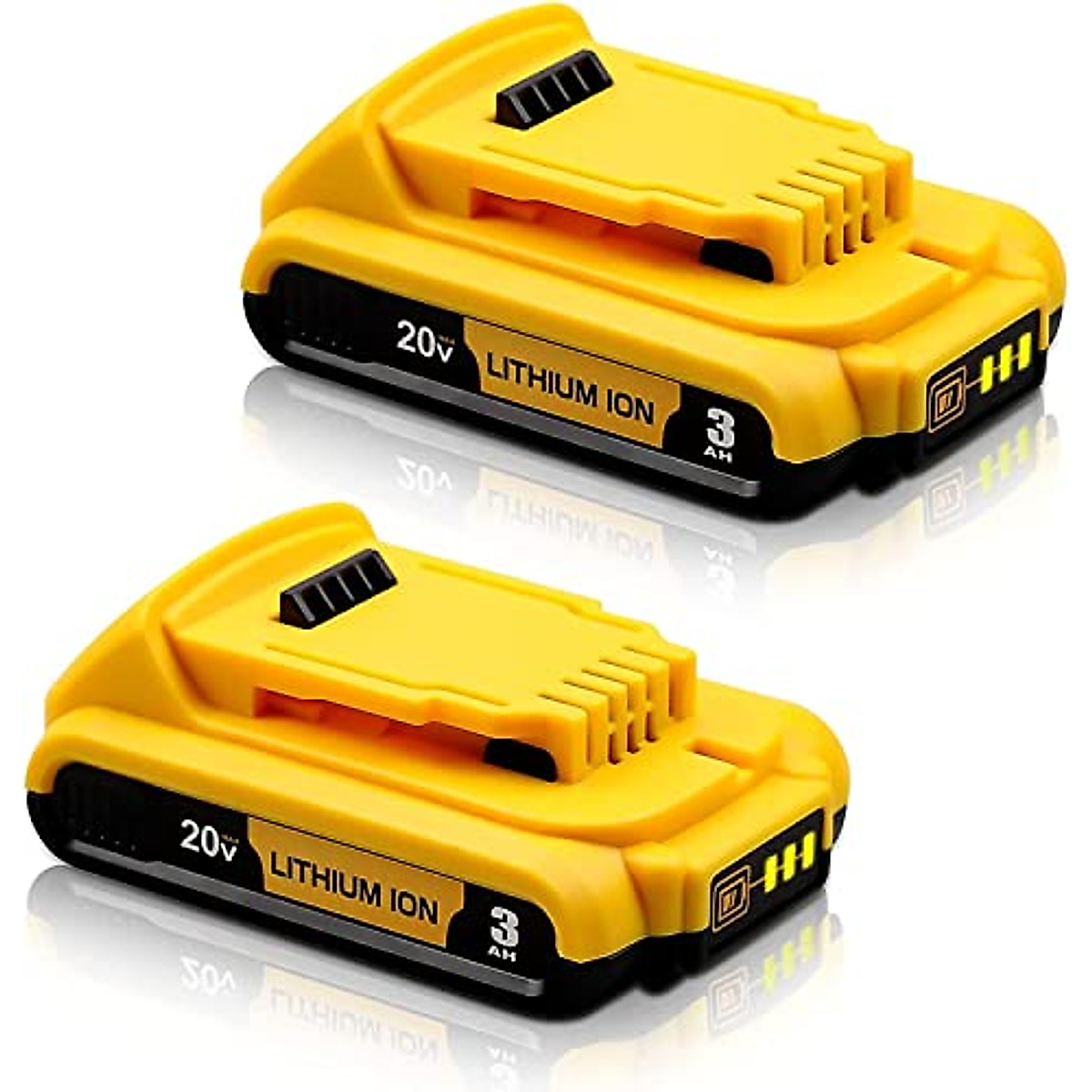 Zuliati Upgraded Compact DCB203 3.0Ah Lithium Battery Replacement for Dewalt 20V Battery DCB206 DCB207 DCB204 DCB201 Compatible with Dewalt 20V MAX Battery DCD/DCF/DCG/DCS Series Power Tools