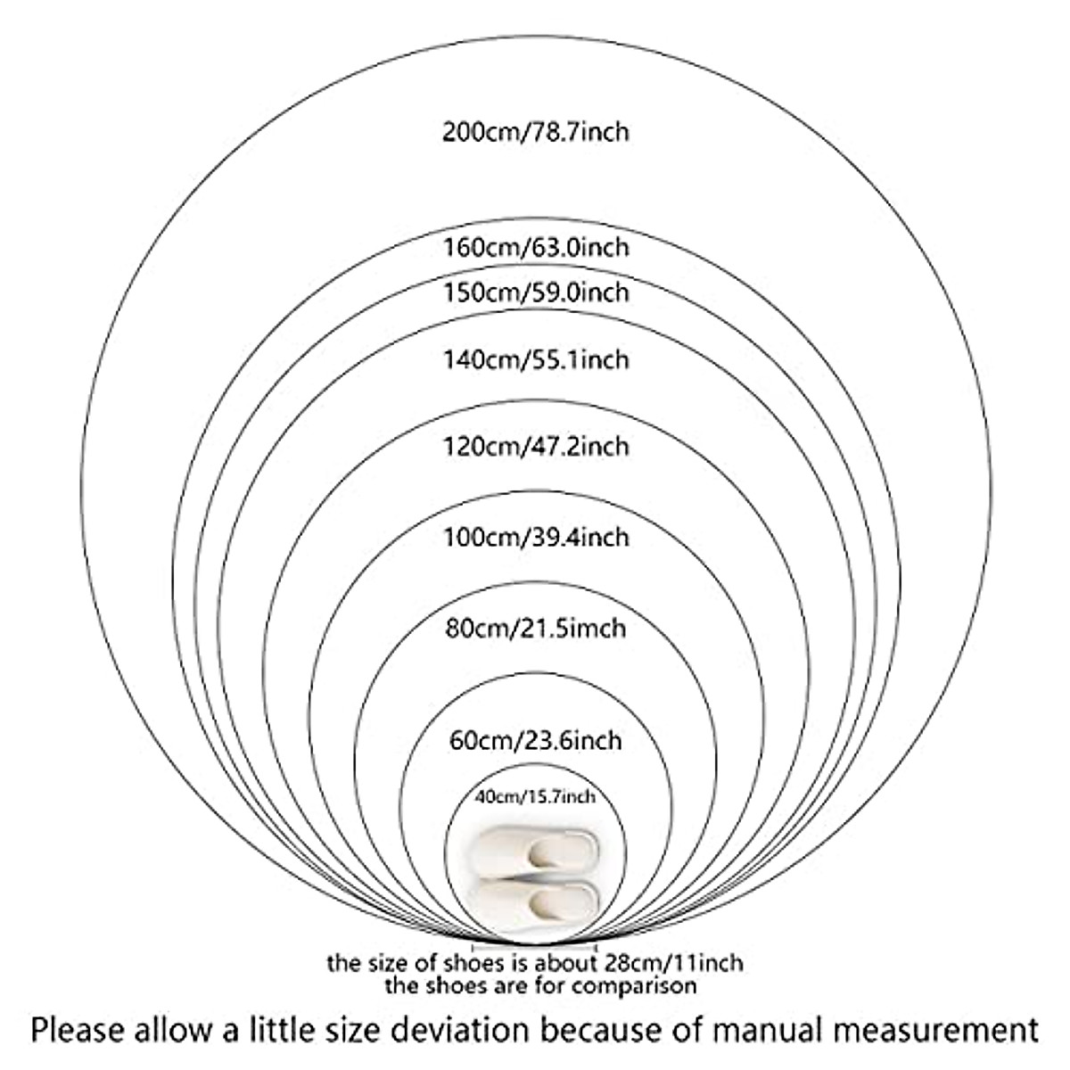 ECYC Ltd Fluffy Faux Fur Round Rugs Fuzzy Plush Area Rug Non Slip Shaggy Bedroom Carpet Soft Circle Rug Indoor Area Rugs Fluffy Pet Mat for Bedroom Kids Room Living Room Home Decor, 3.3 x 3.3 Feet