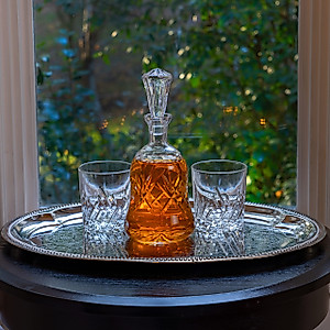 SterlingCraft Serving Tray - Oblong Decorative Food Platter for Thanksgiving, Party, Catering - Cake, Appetizer, Snack, Tea Plate - No Polishing, Silver - 9 X 6 Inches