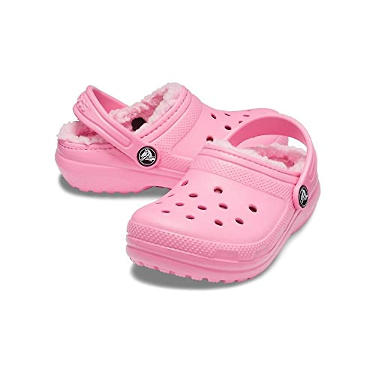Crocs Kids' Classic Lined Clog | Kids' Slippers, Pink Lemonade/Pink Lemonade, 7 Toddler