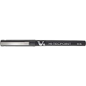 PILOT V5 Liquid Ink Rollerball 0.5 mm Tip - Black, Box of 12
