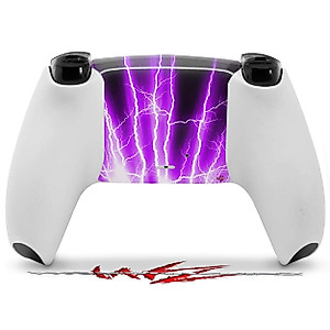 WraptorSkinz Skin Wrap compatible with Sony PS5 DualSense Controller Lightning Purple (CONTROLLER NOT INCLUDED)