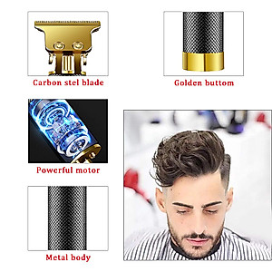 Mens Clipper Cordless Hair Clippers, Razor Electric Professional Beard Trimmer Grooming Shaving Machine Self Hair Cutting Haircut Trimmers Cutter，Black