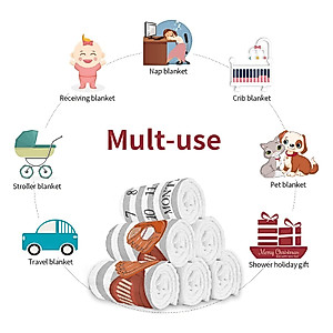 Yeshop Ball Sport Monthly Milestone Personalized Receiving Baby Blankets for Girls Boys Kids with Name,Customized Swaddle Blankets Gift for Newborn Crib Infants 30x40 Inches