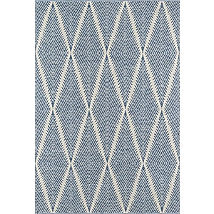 Erin Gates by Momeni River Beacon Denim Hand Woven Indoor Outdoor Area Rug, 7'6" X 9'6" size Mat for Living Room, Bedroom, Dining Room, Nursery, Hallways, and Home Office