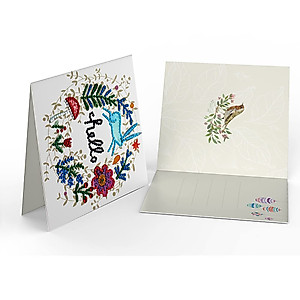 Gigicloud 12pcs 5D Rhinestone Painting Greeting Cards Kits, Handmade Festival Greeting Cards DIY Diamond Drawing Birthday Cards for Adults and Kids