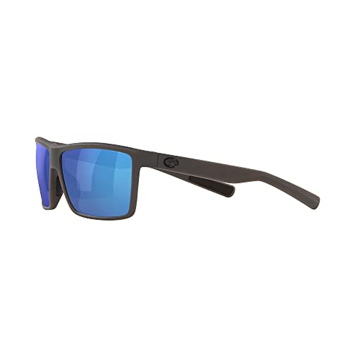 Costa Del Mar Mens Rinconcito Rectangular Sunglasses, Matte Grey/Blue Mirrored Polarized-580G, 60 mm