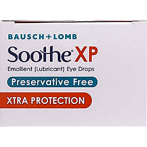 Eye Drops by Bausch & Lomb, Lubricant Relief for Dry Eyes, Soothe XP, Preservative Free, Single Use Dispensers, 0.3 mL, 30 Count