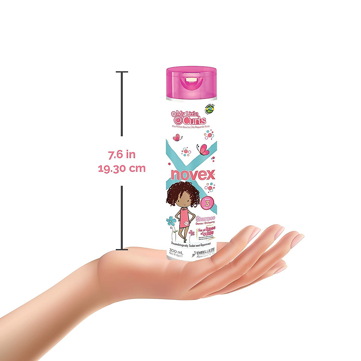 NOVEX My Little Curls Shampoo - Infused with Aloe Vera & Castor Oil for All Curl Textures - Kid's Hair Product (300ml/10.1oz)