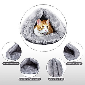 VeMee Cat Bed Cat Sleeping Bag Sleep Zone for Puppy Cat Rabbit Bed Small Animals Shearling Sleeping Bag (Grey)