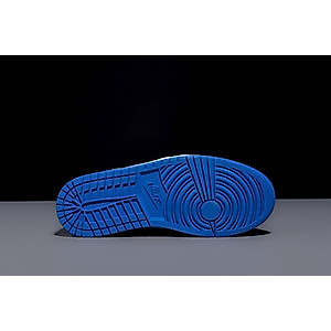 Jordan Men's Air 1 Low White/Royal Blue-Black-White (553558 140) - 11