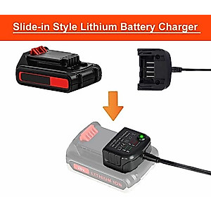 LALAFO LCS1620 20V Lithium Battery Charger Compatible with Black & Decker 16V 20V MAX Li-ion Battery LB20 LBX20 LBXR20 LBXR2020-OPE LBXR2520 LBX4020 LB2X4020 LBXR16 BL1514