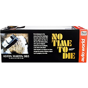 Auto World Aston Martin DB5 Coupe (RHD) Silver Birch Metallic (Damaged Version) 007 ''No Time to Die (2021) Movie 1/18 Diecast Model Car by Autoworld CP7840