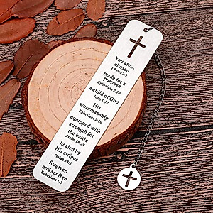 Inspirational Gifts for Women Men Christian Bookmark Religious Gifts Bible Verse Bookmark for Book Lovers Church Gifts for Reader Baptism Catholic Gifts Christmas Birthday Female Gift