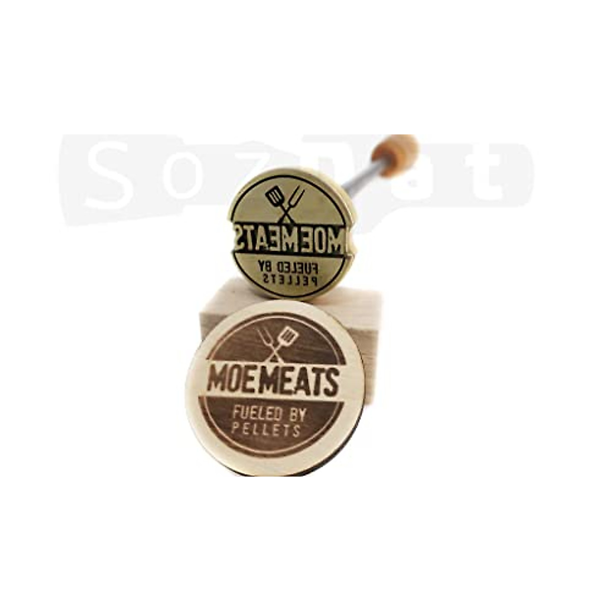 SozDat Custom Cake Branding Iron | Meat Branding Iron for Grilling | Meat Brander Personalized | Steak Branding Irons Personalized | Food Branding Iron | BBQ Branding Iron