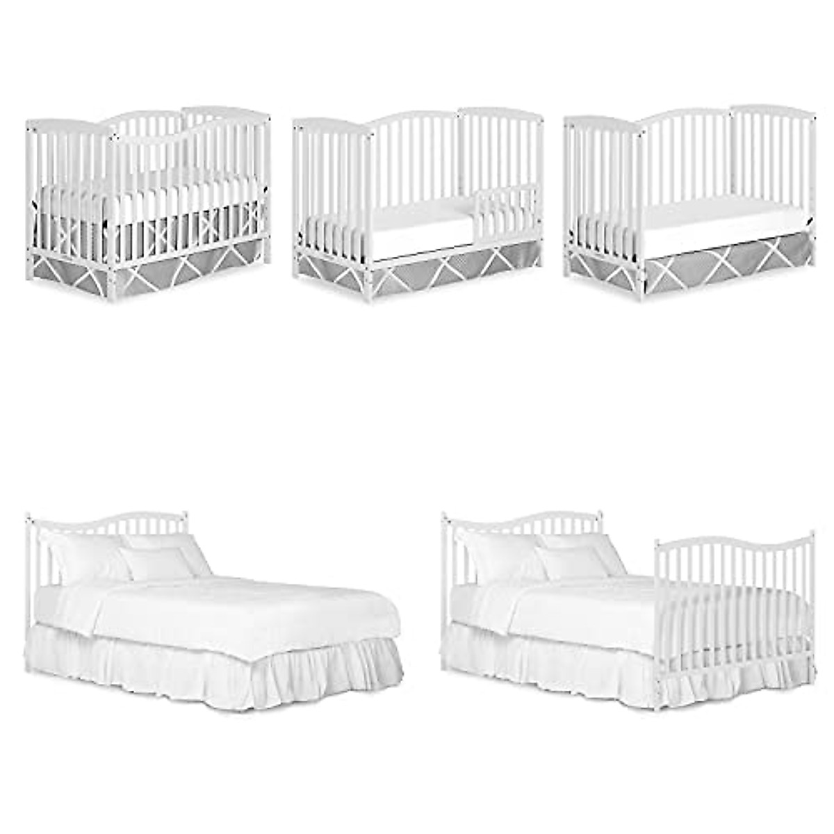 Dream On Me Nursery Essentials Bundle of Dream On Me Chelsea 5-in-1 Convertible Crib, Dream On Me Ashton Changing-Table, with a Dream On Me Twilight 5” 88 Coil Inner Spring Crib and Toddler Mattress