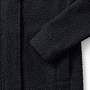 Lands' End Womens Boucle Coat Black Plus 2x