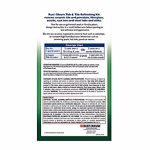 Rust-Oleum 7860519 Acrylic Tub And Tile Refinishing 2-Part Kit, White, 32 Fl Oz (Pack of 1)