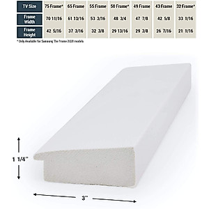 Frame My TV Deco TV Frames - Gloss White Smart Frame Compatible ONLY with Samsung The Frame TV (32", Fits 2021-2024 Frame TV)