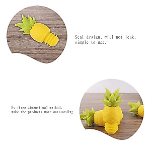 Beetoo Pineapple Wine Glass Markers, 14PCS Pineapple Drink Markers, Pineapple Silicone Bottle Stopper Wine Glass Markers for Party Practical and Fashion