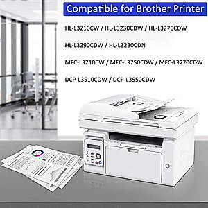 KCMYTONER 1 Pack High Yield Black Compatible Toner Cartridge Replacement for Brother TN227BK TN227 TN-227 TN223 to use with MFC-L3750CDW MFC-L3710CW HL-L3210CW HL-L3290CDW Printers