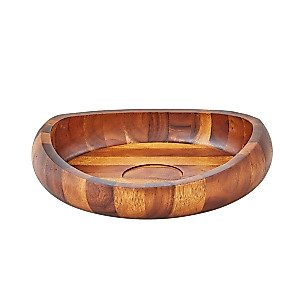 Nambè Butterfly 2-Piece Chip and Dip Set, Silver/Wood, Medium