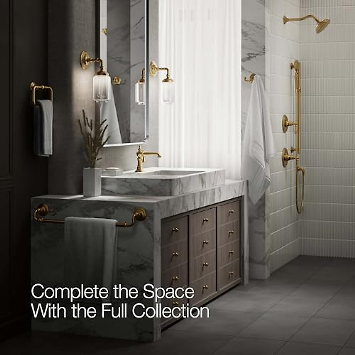 Kohler K-72762-9M-2MB Artifacts Single Handle Bathroom Sink Faucet, 1.2 GPM, Vibrant Moderne Brushed Brass