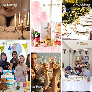 BRILLMAX 4 Pack White Table Clothes for Rectangle Tables 60 x 84 Inch Tablecloths - Polyester Fabric Waterproof Stain and Wrinkle Resistant Washable Table Cloth