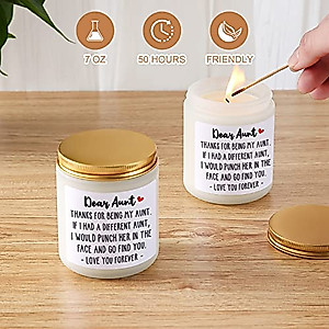 Aunt Gifts, Mothers Day Gifts for Aunt, Best Aunt Ever Gifts, Aunt Gifts from Niece/Nephew, Aunt Birthday Gift, Funny Thanksgiving Christmas Gifts for Aunt Aunty Auntie - Lavender Scented Candles