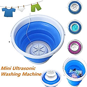 AEIOFU Portable Mini Foldable Washing Machine USB Powered Lightweight Washer for Home Travel Apartment Portable Compact Washing Machine Foldable Mini Washer Mini USB Washer